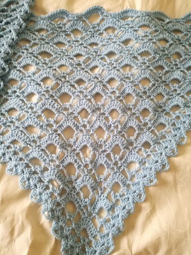 Ravelry: Triangle of Fans Shawl pattern by CrochetNutsDesign