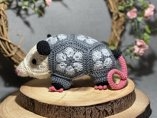 Ravelry: Blossom the Opossum pattern by Sarah Barratt
