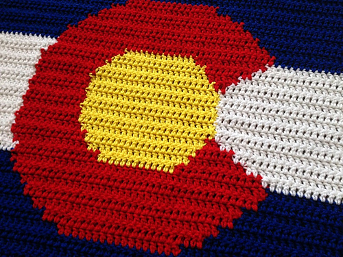 Ravelry: Colorado Flag Blanket pattern by Tara Cousins