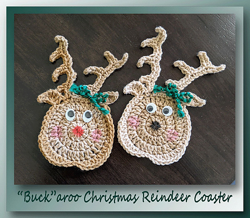 Ravelry: “Buck”aroo Reindeer Coaster pattern by Cylinda D. Mathews