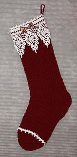 Ravelry: 0480 Pineapple Lace Christmas Stocking pattern by Cylinda D ...
