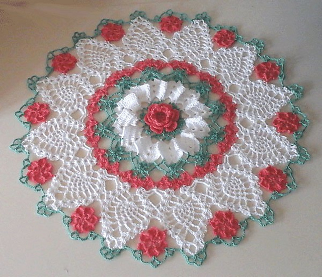 Ravelry: Sweetheart Rose Doily pattern by Cylinda D. Mathews
