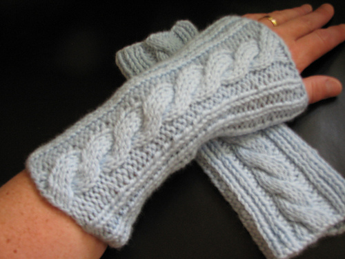 Ravelry: Cabled Wristlets pattern by Lion Brand Yarn