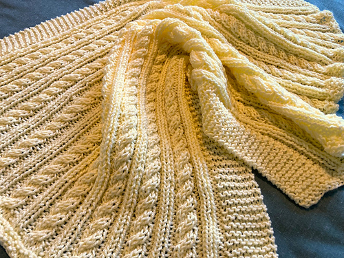 Ravelry: Easy Cable Baby Blanket pattern by Daisy Gray Knits