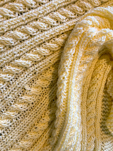 Ravelry: Easy Cable Baby Blanket pattern by Daisy Gray Knits