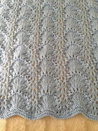 Ravelry: Shells & Lace Baby Blanket pattern by Daisy Gray Knits