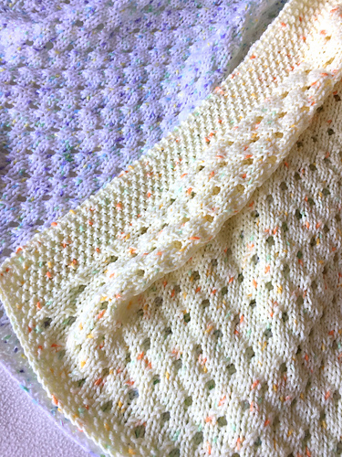Ravelry: Easy Eyelets Baby Blanket Set pattern by Daisy Gray Knits