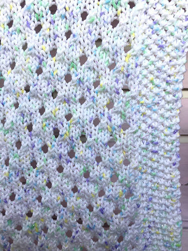 Ravelry: Easy Eyelets Baby Blanket Set pattern by Daisy Gray Knits