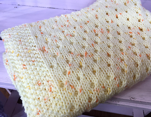 Ravelry: Easy Eyelets Baby Blanket Set pattern by Daisy Gray Knits