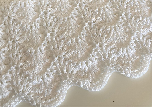 Ravelry: Shells & Lace Baby Blanket pattern by Daisy Gray Knits