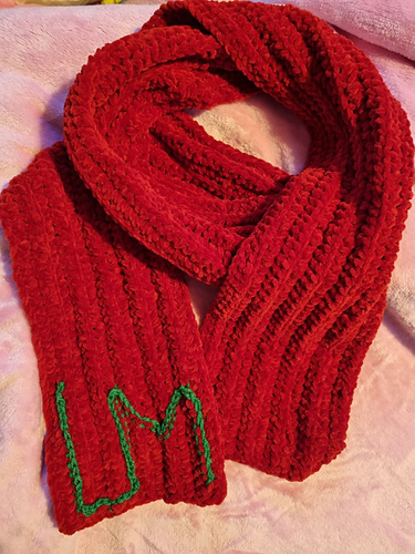 Ravelry: Simple Scarf with Initials pattern by Danielle Macdonald