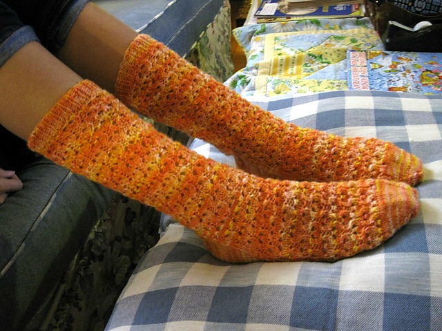 Ravelry: Hourglass Eyelet Socks pattern by Denise Whitehead