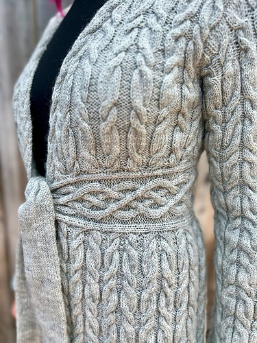 Ravelry: Tie Front Cabled Cardigan pattern by Isle of Yarn Knitwear