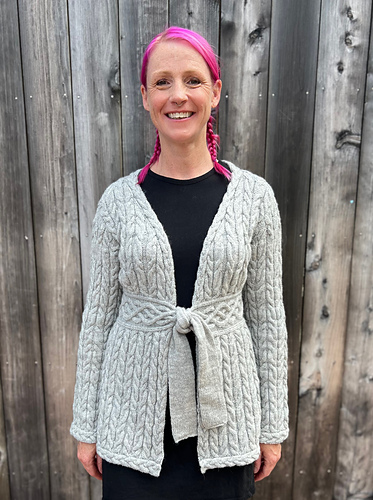 Ravelry: Tie Front Cabled Cardigan pattern by Isle of Yarn Knitwear