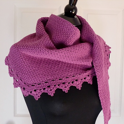 Ravelry: Black Raspberry Shawl, Shawlette, Scarf pattern by Darleen Hopkins