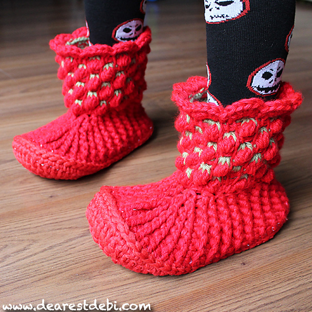Ravelry: Tunisian Berry Booties pattern by Debi Dearest