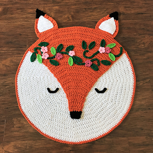 Ravelry: Woodland Fox Nursery Rug pattern by Deborah O'Leary