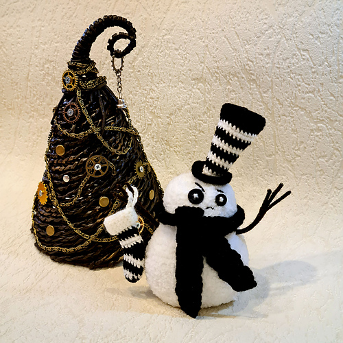 Ravelry: Gothic Snowman pattern by Volha Papova