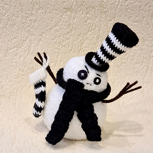 Ravelry: Gothic Snowman pattern by Volha Papova