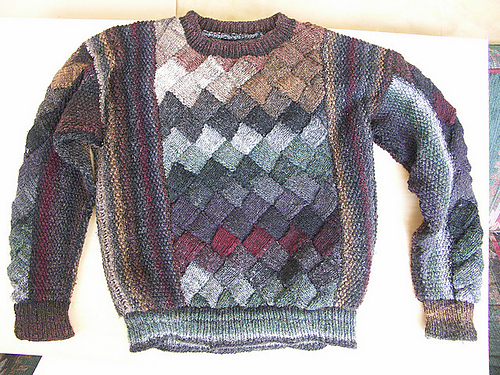 Ravelry: Entrelac Pullover Sweater WS 105 pattern by Sarah James