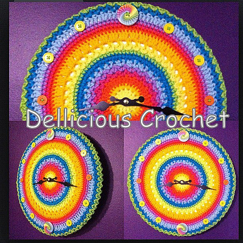 Ravelry: Tick tock crochet yarn clock pattern by Dell Nolan
