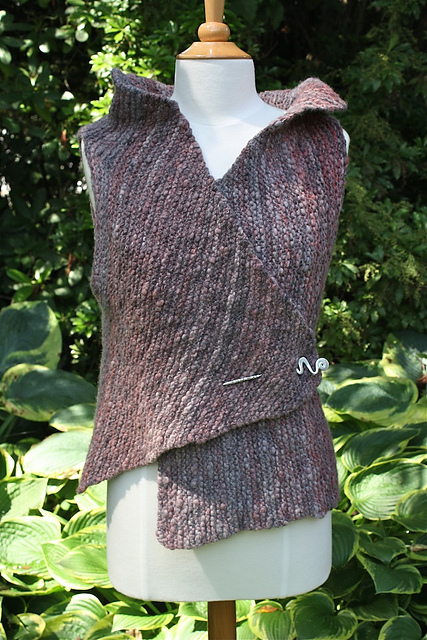 Ravelry: Asymmetrical Vest in Garter Stitch pattern by Denise Kovnat