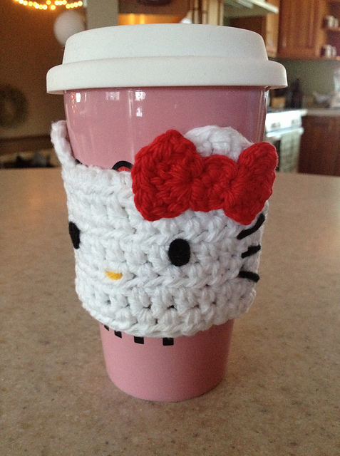 Ravelry: Hello Kitty Cup Cozy pattern by Denton Foreman
