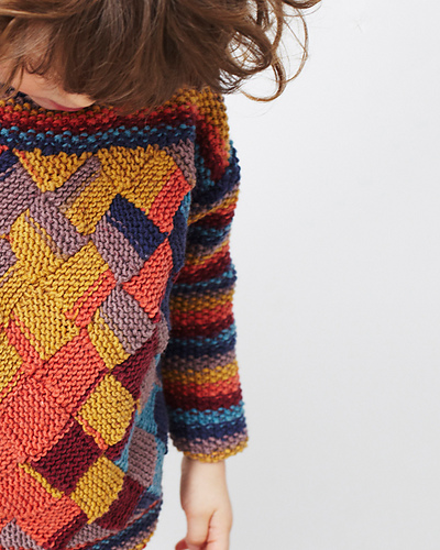 Ravelry: DB032 - Entrelac Sweater pattern by Debbie Bliss