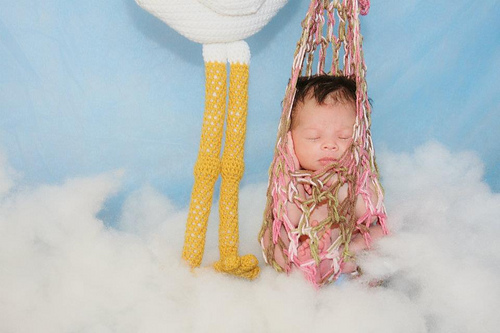 Ravelry: Stork Pouch Hanging Pod - Photography Prop pattern by Busy Mom ...