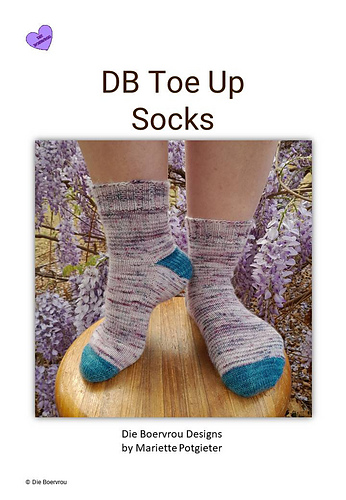 Ravelry: DB Toe Up Socks pattern by Mariette Potgieter