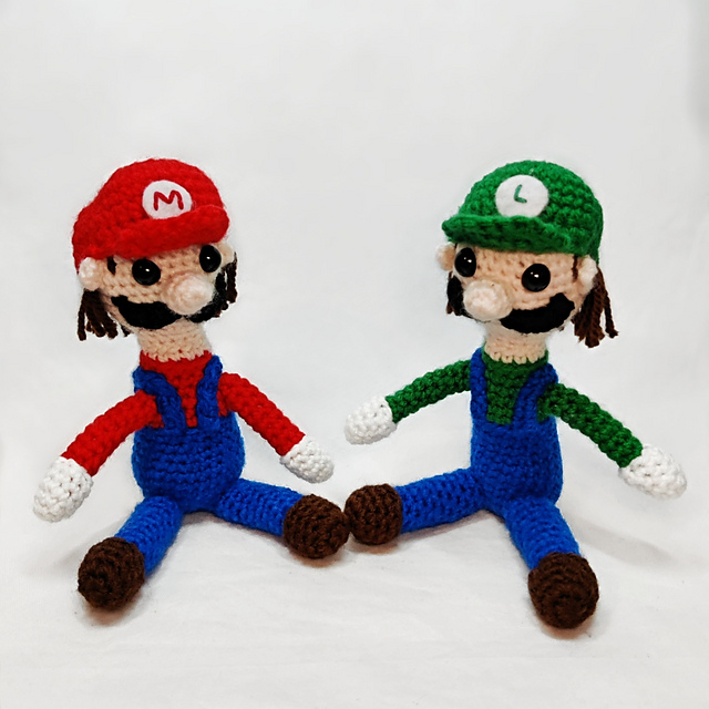 Ravelry: Mario and Luigi pattern by Emma Briney