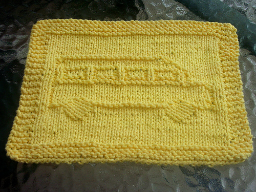 Ravelry: School Bus Knit Dishcloth pattern by Lisa Millan