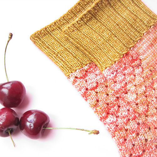 Ravelry: Cherry Pie Socks pattern by Debbie Ford