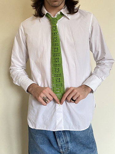 Ravelry: Retro filet crochet tie pattern by James Morris
