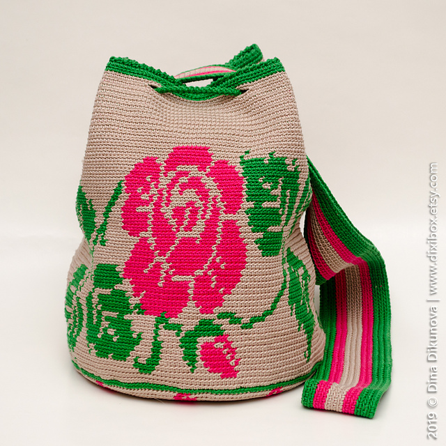 Ravelry: Wayuu Mochila Bag Rose Classic pattern by Dina Dikunova