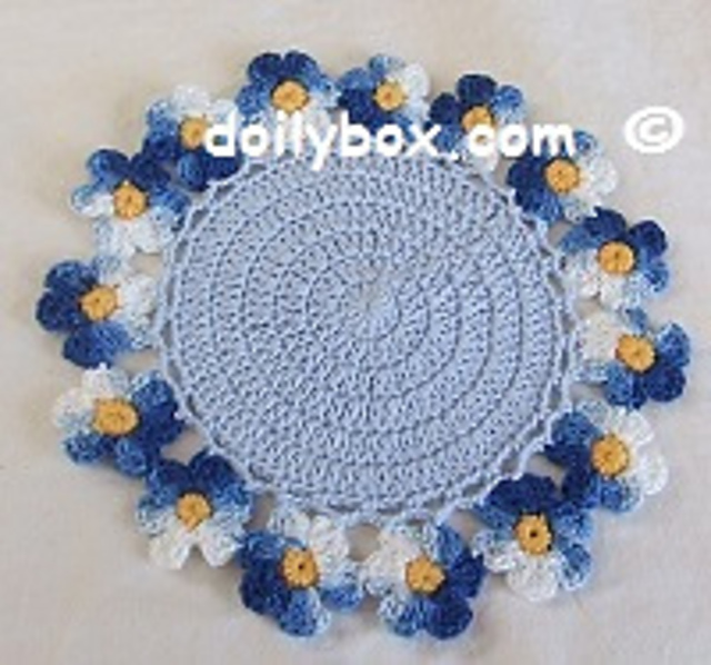 Ravelry: Forget Me Not Coaster pattern by Priscilla Walker