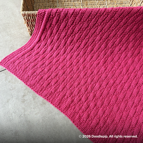 Ravelry: Flower Rib Knit Blanket pattern by Angela Louise Wood