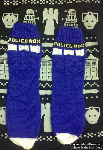 Ravelry: Doctor Who TARDIS Socks pattern by Dovanna Cleary