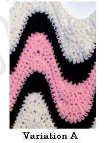 Ravelry: 3 Color Exaggerated Ripple pattern by Margaret Eldridge