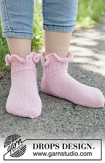 Ravelry: 49-27 Petal Whisper Socks pattern by DROPS design