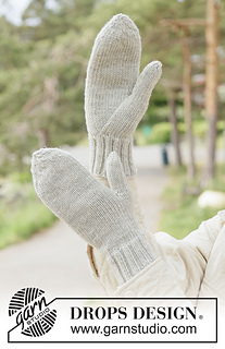 Ravelry: 261-39 Muted Touch Mittens pattern by DROPS design