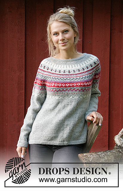 Ravelry: 181-16 a Winter Berries Jumper pattern by DROPS design