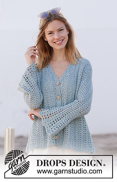 Ravelry: 210-8 Mermaid Magic Jacket pattern by DROPS design