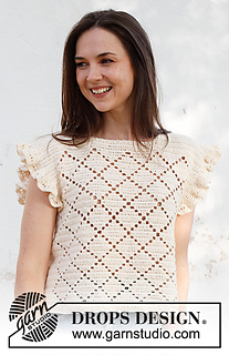 Ravelry: 231-46 Harlequin Ruffles Top pattern by DROPS design