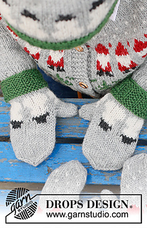Ravelry: 44-19 Snowman Time Mittens pattern by DROPS design