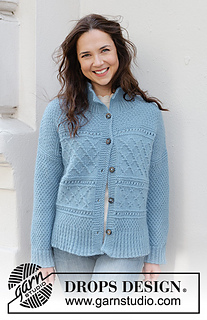 Ravelry: 245-15 Blue Diamonds Cardigan pattern by DROPS design