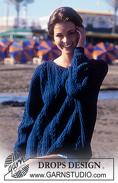 Ravelry: 46-2 Sweater with cables pattern by DROPS design