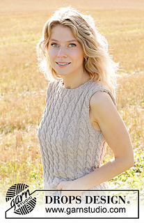 Ravelry: 248-18 Swirling Clouds Top pattern by DROPS design