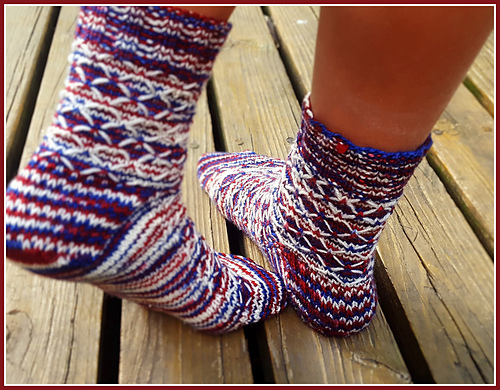Ravelry: Bunting Socks pattern by Rachel Leverton