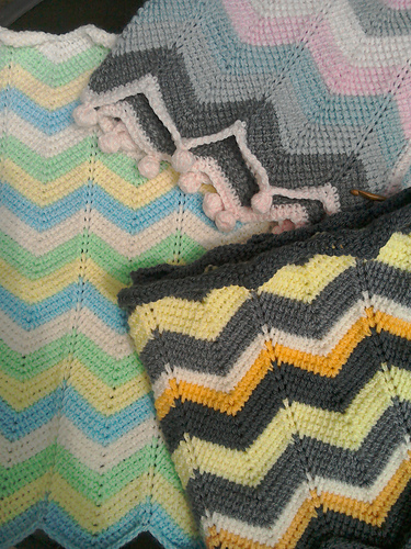 Ravelry: Tunisian chevron pattern by East of Three